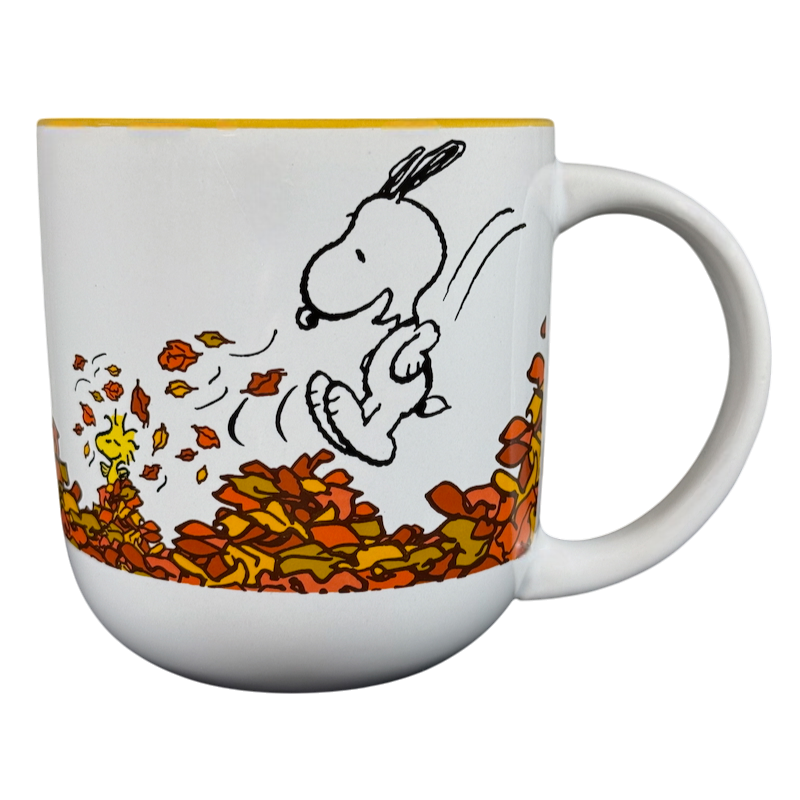 Snoopy Woodstock And Charlie Brown Playing In Colorful Fall Autumn Lea ...