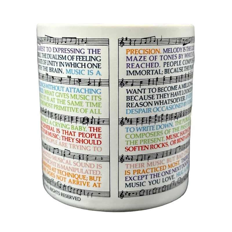 Music Quotes Kenneth Grooms Mug The Toscany Collection – Mug Barista