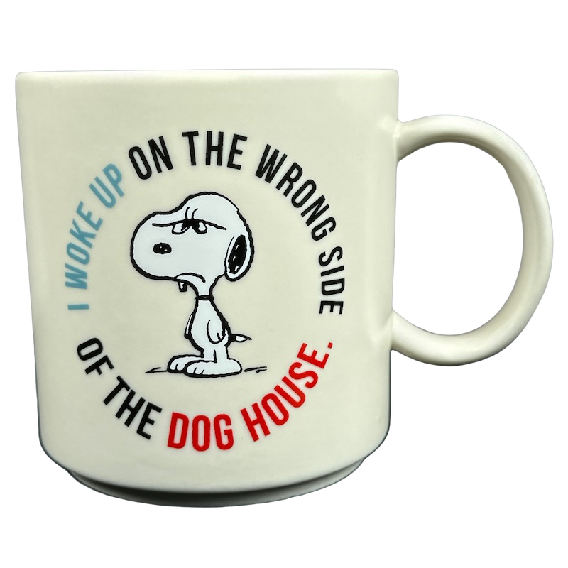 Snoopy Peanuts I Woke Up On The Wrong Side Of The Dog House Mug Hallma ...