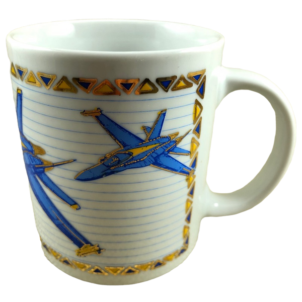 Blue Angels Gold Yellow And Blue Metallic Accents Mug – Mug Barista