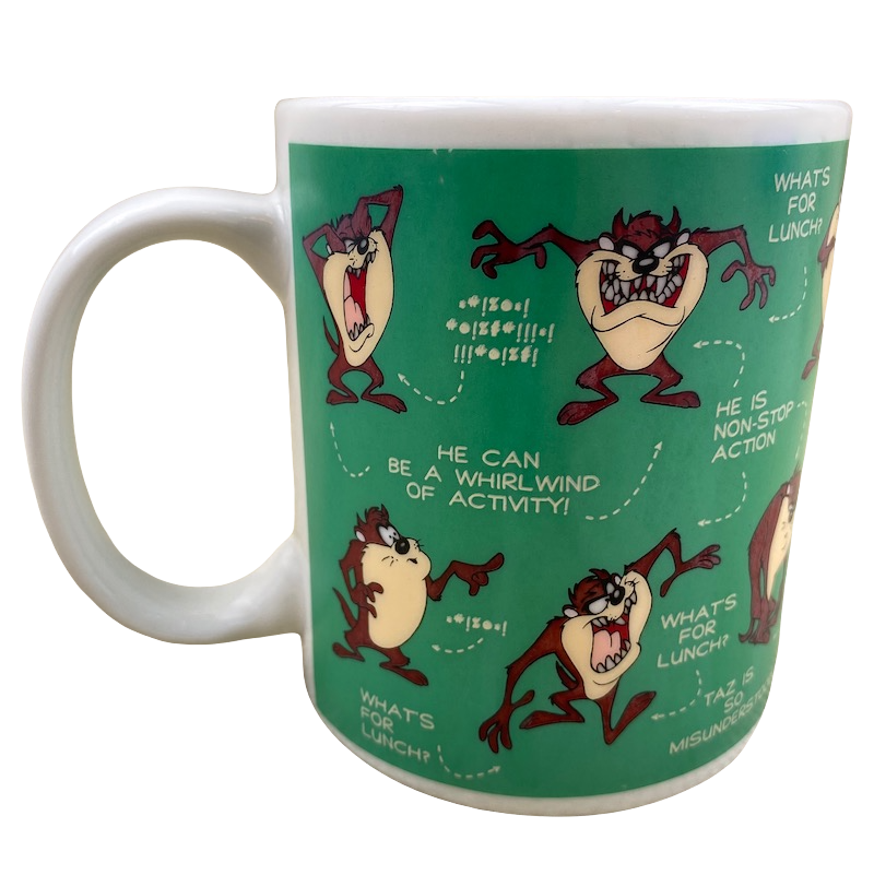 Taz Tazmanian Devil Looney Tunes Multiple Poses And Sayings Mug – Mug ...